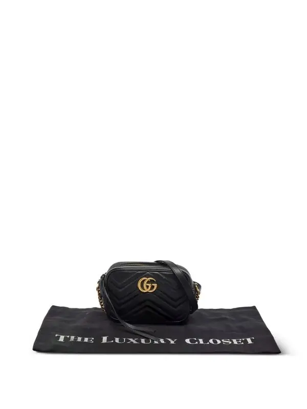Gucci Gg Marmont Matelassé Cross Body Bag - Black