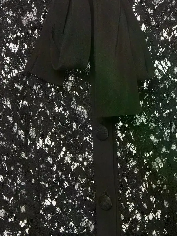Dolce & Gabbana Floral-lace Button-down Midi Dress