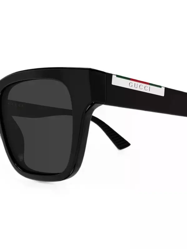Gucci Web-stripe Square-frame Sunglasses
