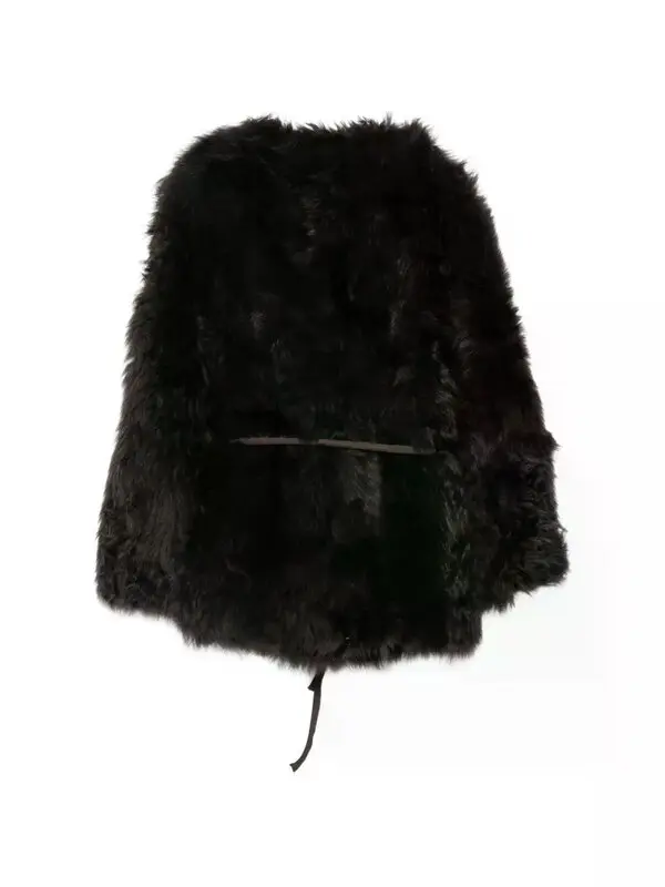 BLANCHA Belted Shearling Coat