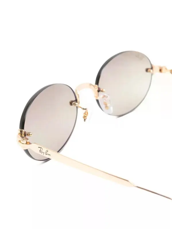 Ray-ban Rimless Oval-frame Sunglasses
