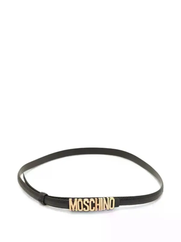 Moschino Logo Leather Belt