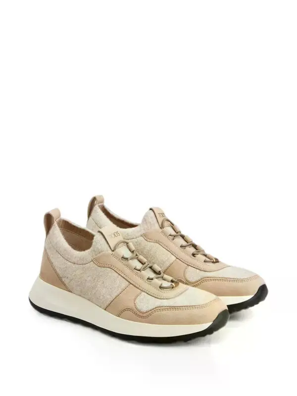 TOD'S Red Dot Socks Sneakers In Knit And Suede