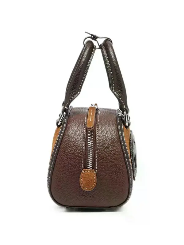 DIESEL® 1dr Dome Small Bowling Bag In Suede And Grainy Pu