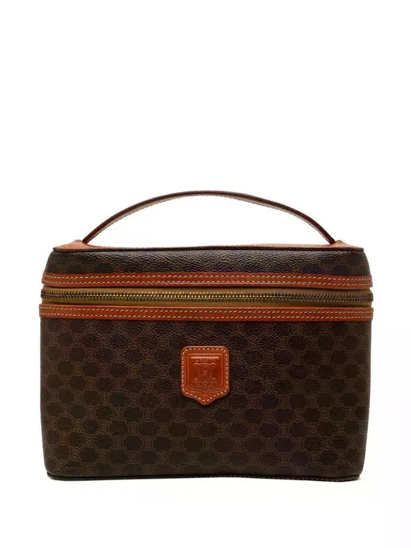 Celine 1996 Macadam Coated Canvas Vanity Bag