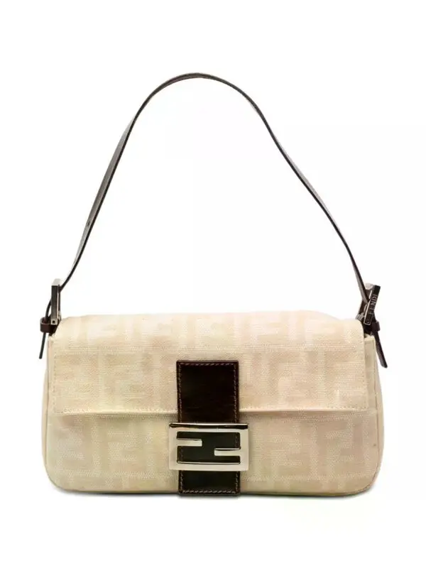 Fendi 20th Century Zucca Canvas Baguette Shoulder Bag