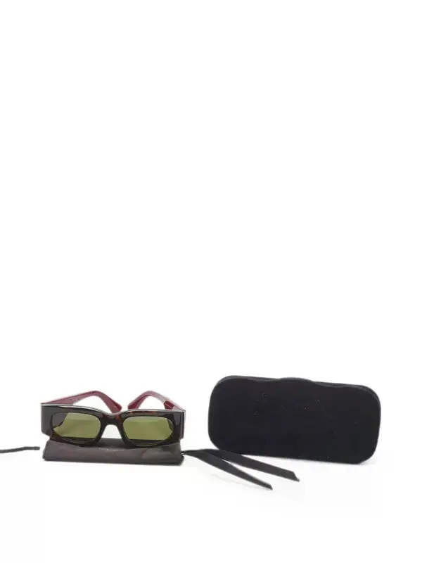 Gucci Tortoiseshell-effect Oval Frame Sunglasses