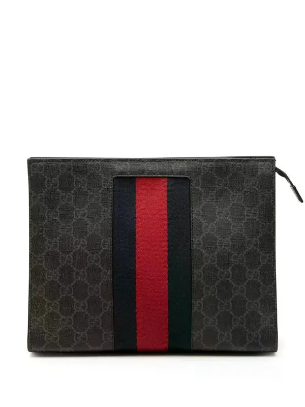 Gucci Gg Supreme Web Clutch Bag