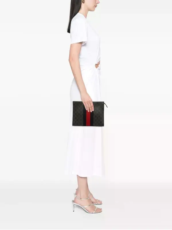 Gucci Gg Supreme Web Clutch Bag