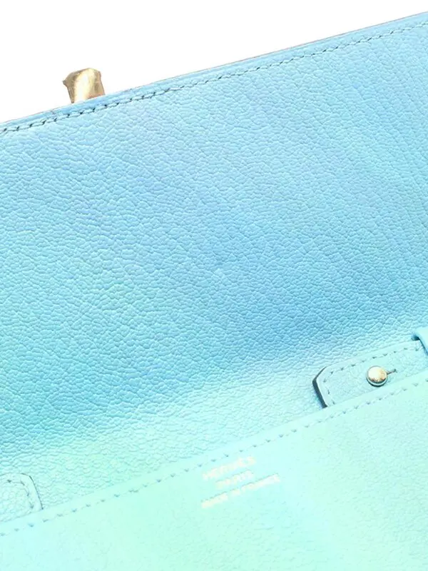 Hermès Chevre Cinhetic To Go Wallet Crossbody Bag - Blue