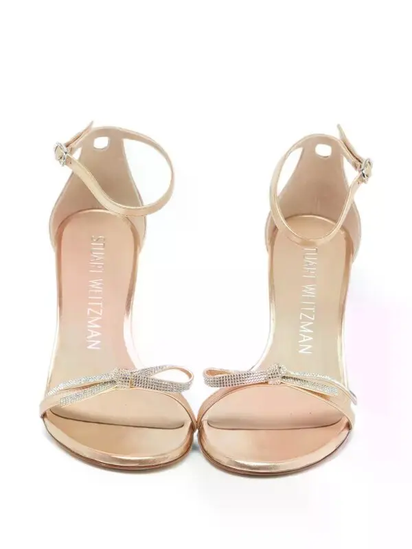 STUART WEITZMAN Nudist Embellished-bow Sandals