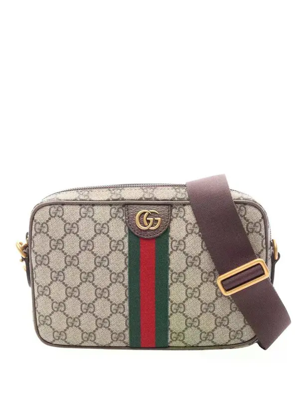Gucci Small Gg Supreme Web Ophidia Crossbody Bag - Neutrals