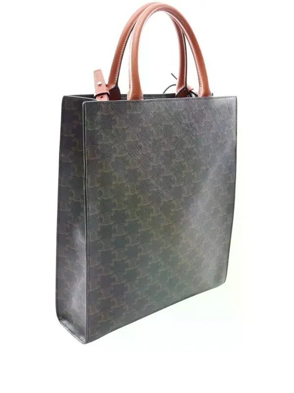 Celine 2010-2026 Small Triomphe Coated Canvas Vertical Cabas Tote Satchel