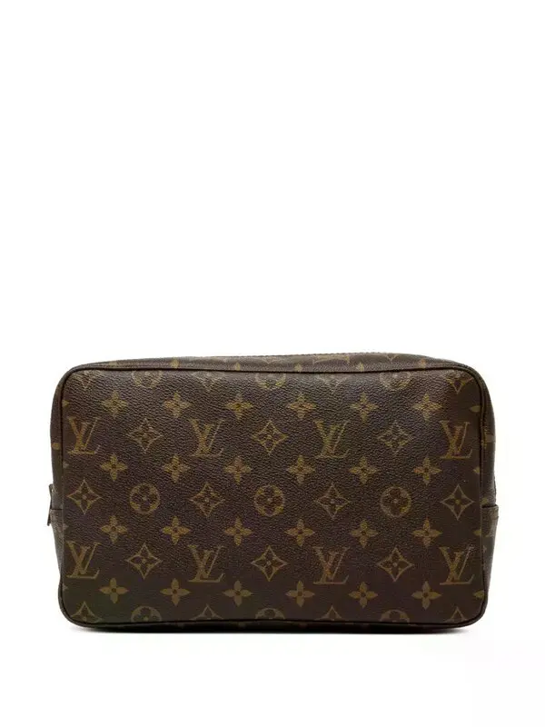 LOUIS VUITTON Monogram Canvas Trouse Toilette 28 Clutch Bag - Brown