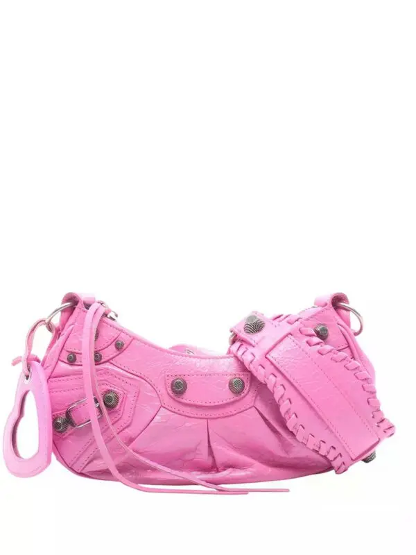 Balenciaga 2011 Lambskin Motocross Le Cagole Xs Crossbody Bag - Pink