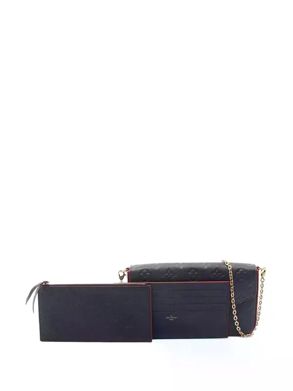 LOUIS VUITTON Monogram Empreinte Pochette Felicie Crossbody Bag - Blue