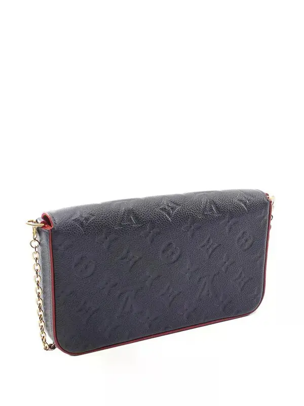 LOUIS VUITTON Monogram Empreinte Pochette Felicie Crossbody Bag - Blue
