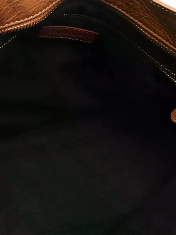Balenciaga Lambskin Motocross Classic City Satchel - Brown
