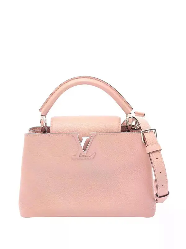 LOUIS VUITTON 2017 Taurillon Capucines Pm Satchel