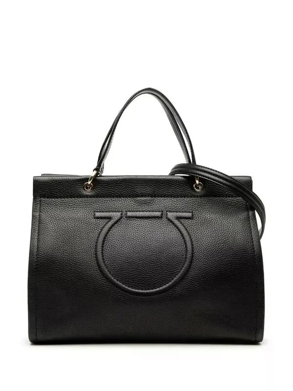 FERRAGAMO Grained Calfskin Meera Tote Satchel