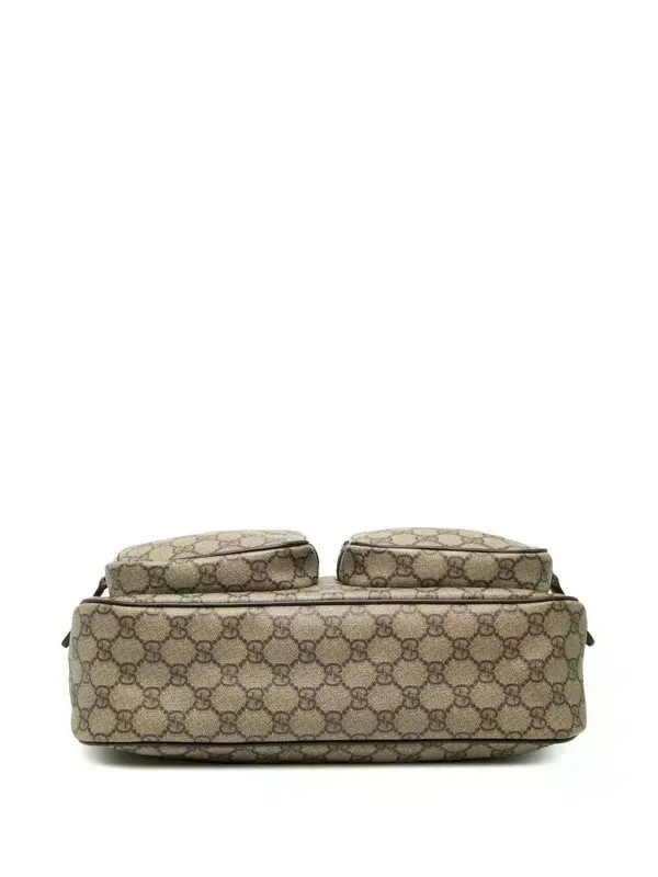 Gucci Gg Supreme Double Pocket Crossbody Bag