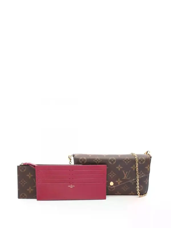 LOUIS VUITTON 2019 Monogram Pochette Felicie Crossbody Bag - Brown