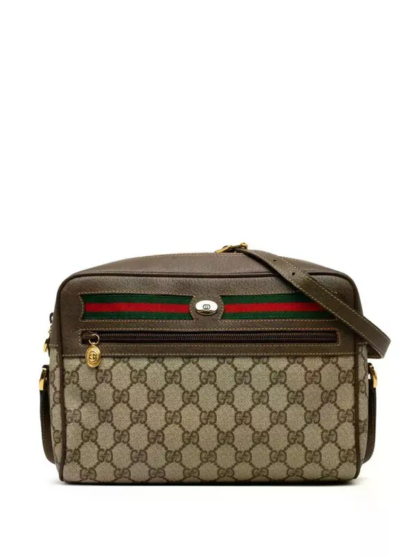 Gucci Gg Supreme Interlocking G Web Crossbody Bag