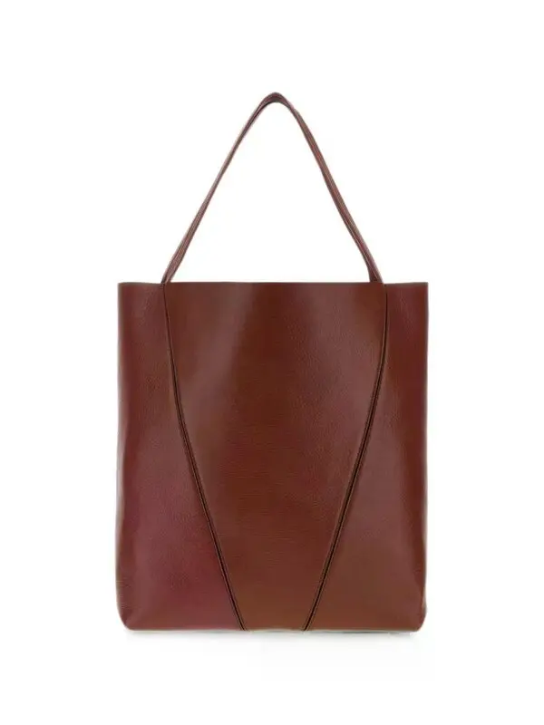 Chloé Large Spin Leather Tote Bag - Brown