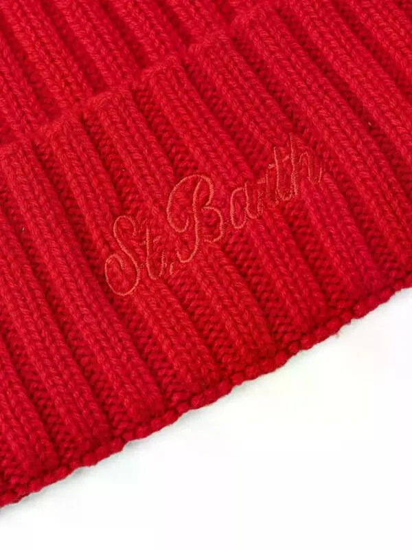 MC2 SAINT BARTH Wengen Logo-embroidered Wool Beanie Hat