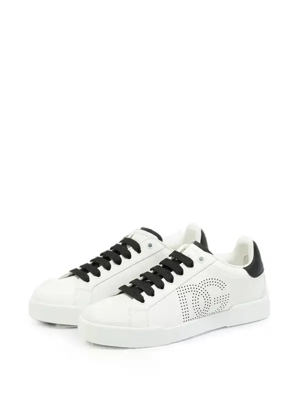 Dolce & Gabbana Perforated Logo Sneakers - White