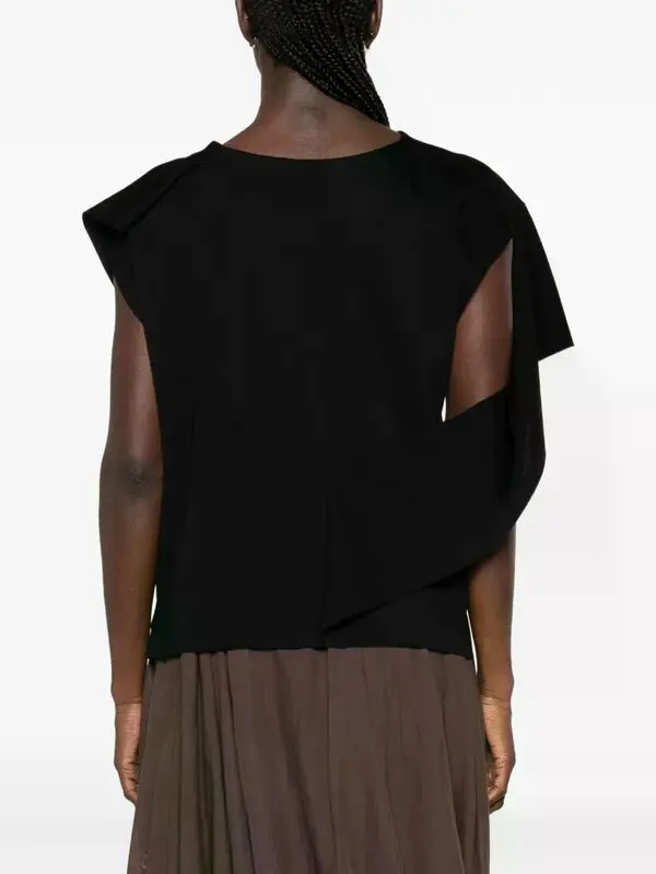 CFCL Ac Milan Draped Asymmetric-sleeve Top