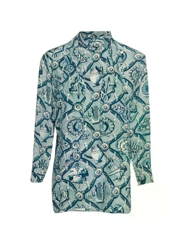 Gucci Kaleidoscope-print Neck-tie Blouse