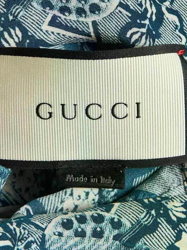 Gucci Kaleidoscope-print Neck-tie Blouse