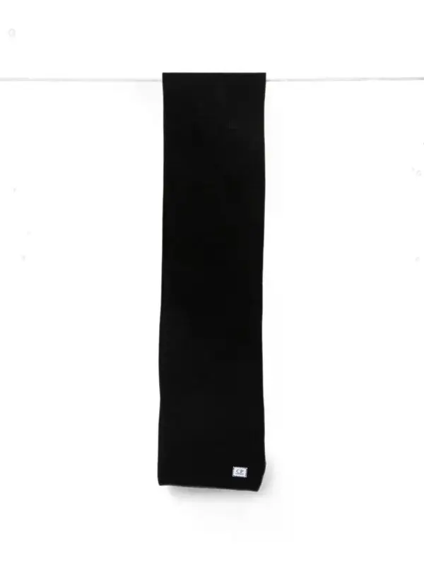 C.P. COMPANY Logo-patch Knitted Scarf