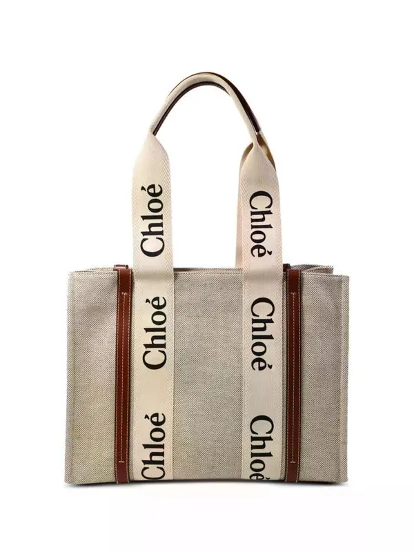 Chloé Medium Woody Logo-print Tote Bag