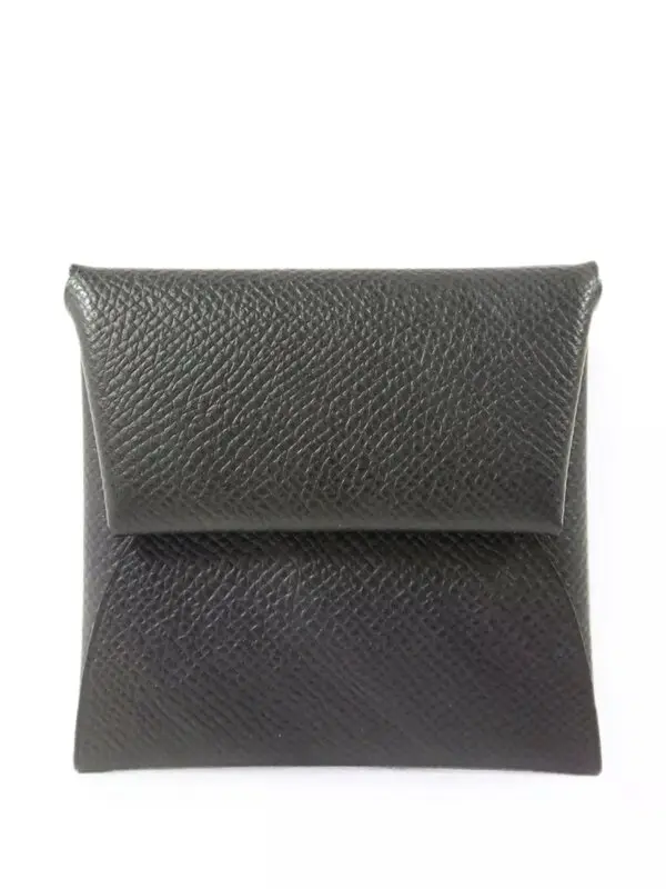 Hermès 2022 Bastia Leather Wallet - Grey