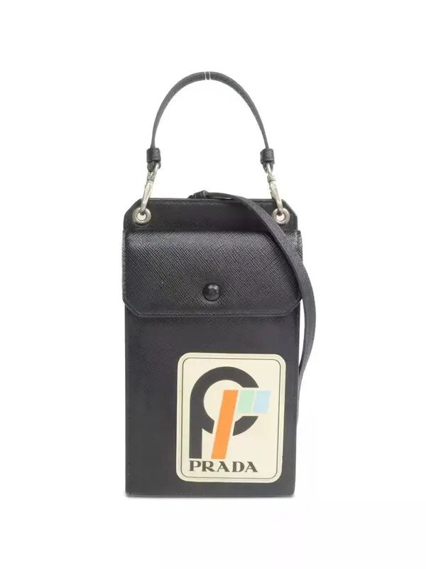 Prada Saffiano-leather Mini Phone Pouch