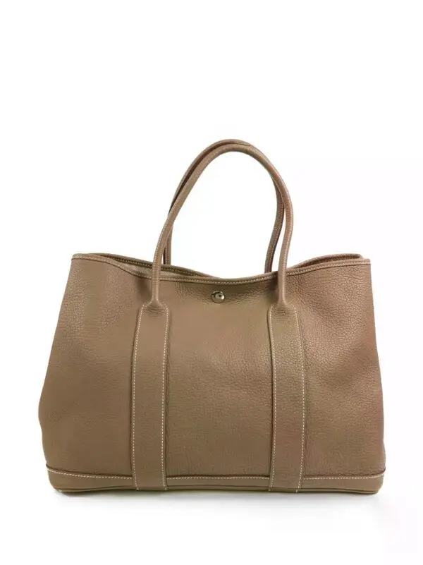 Hermès Pm Garden Party Calfskin Handbag - Brown