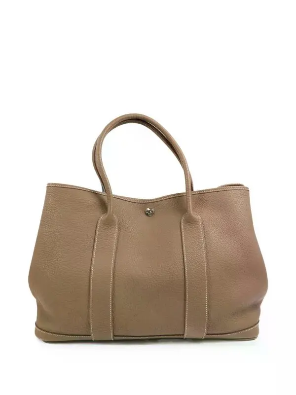 Hermès Pm Garden Party Calfskin Handbag - Brown