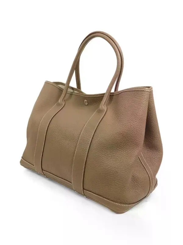 Hermès Pm Garden Party Calfskin Handbag - Brown
