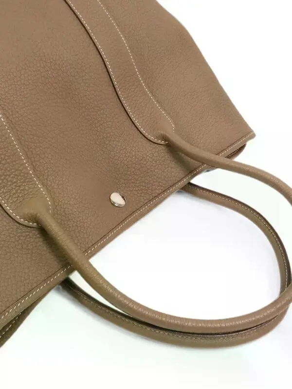 Hermès Pm Garden Party Calfskin Handbag - Brown