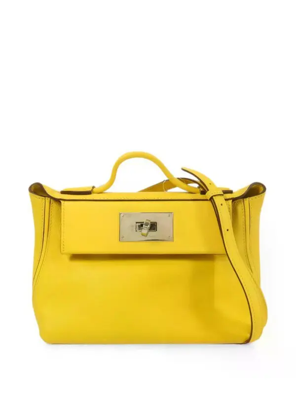 Hermès 2022 Mini 24/24 Jaune Citron Tote Bag