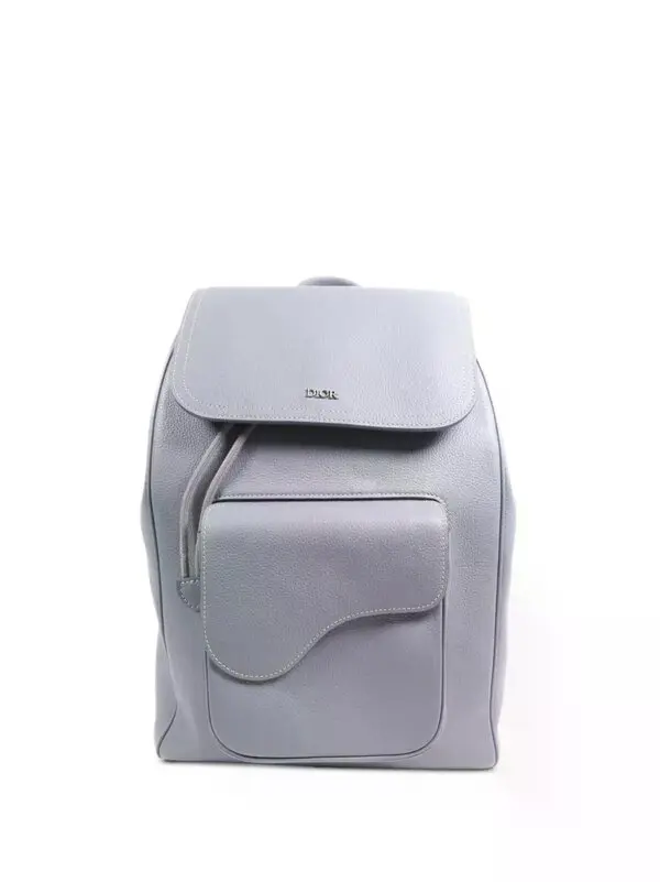 Dior Saddle Leather Backpack - Blue
