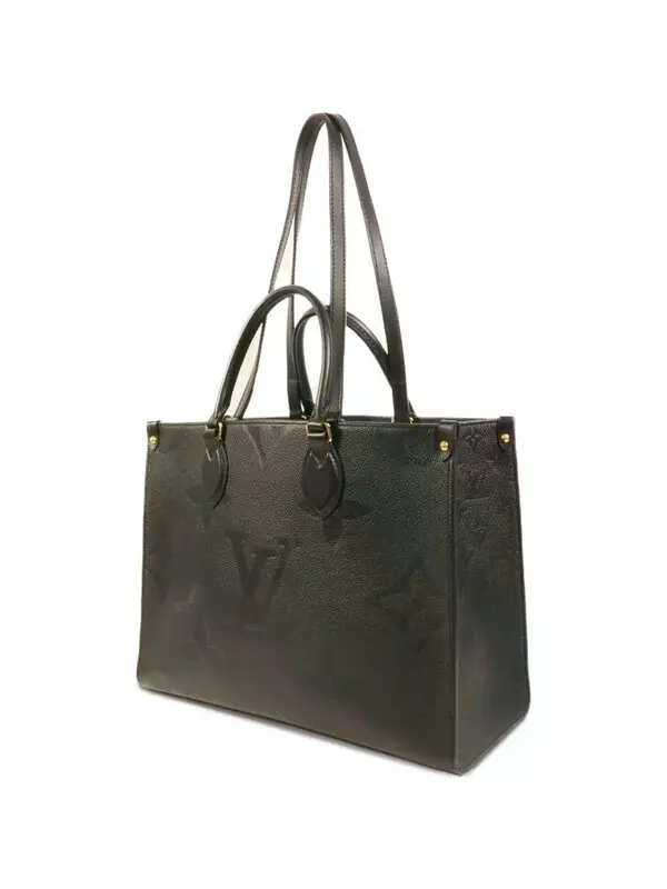 LOUIS VUITTON Leather Monogram Empreinte Tote Bag - Black