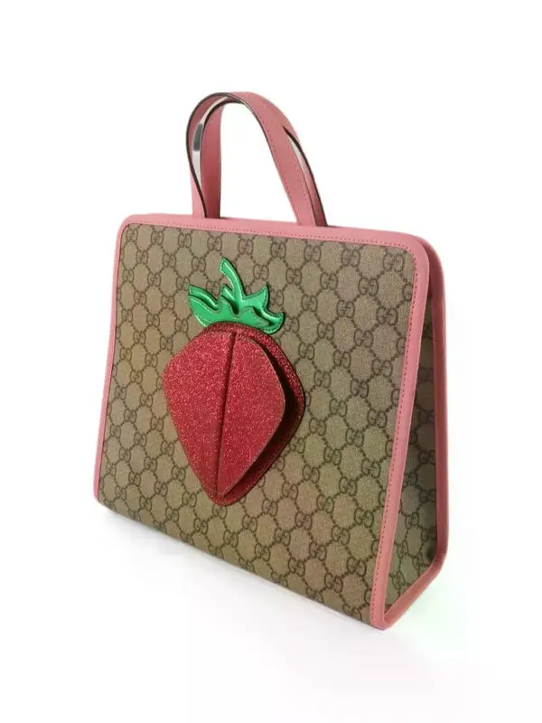 Gucci Strawberry-appliqué Tote Bag