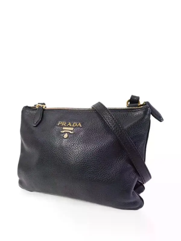 Prada Logo-appliqué Leather Shoulder Bag