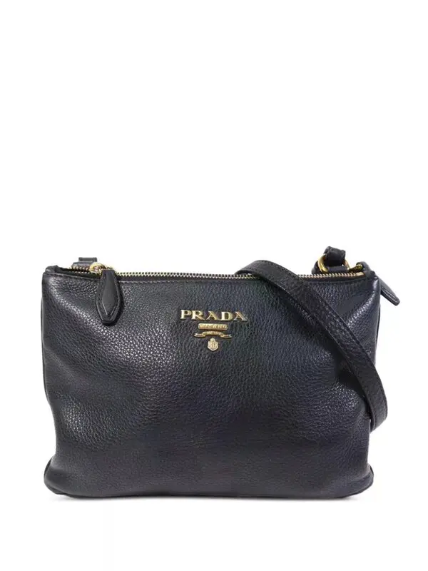 Prada Logo-appliqué Leather Shoulder Bag