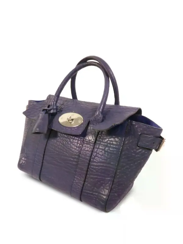 Mulberry Bayswater Pebbled-leather Tote Bag - Purple