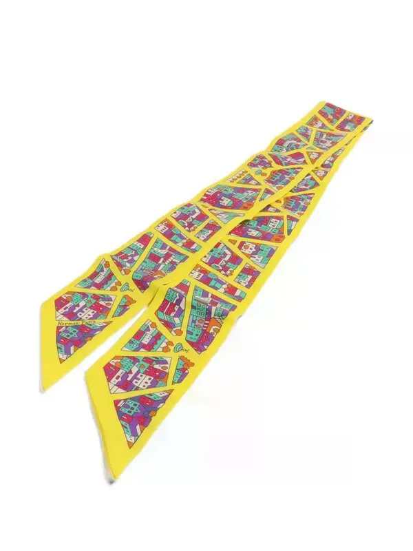 Hermès Silk Print Scarf - Yellow