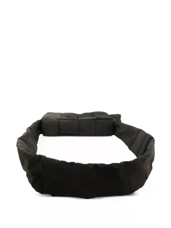 Bottega Veneta Cassette Messenger Bag Padded Intrecciato Weave - Black